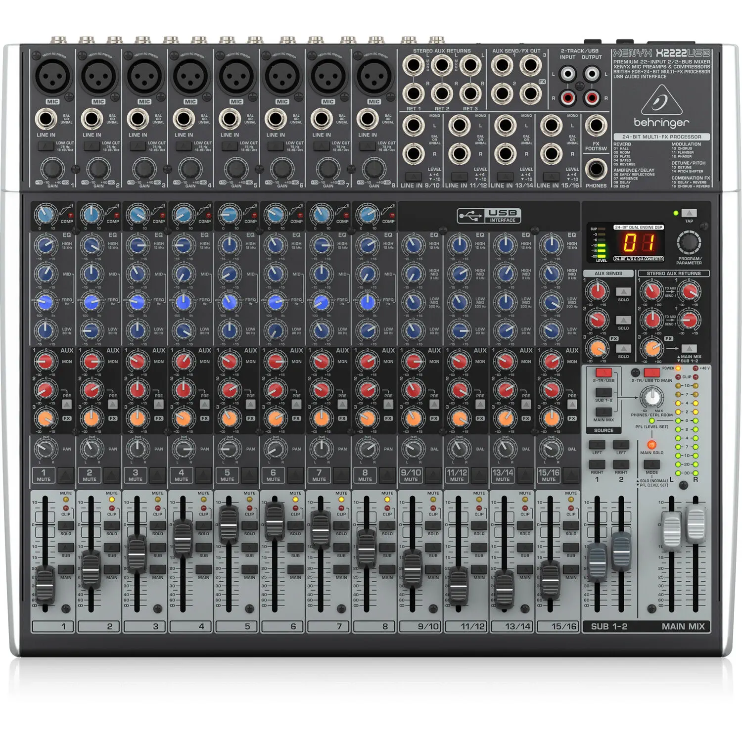 Behringer XENYX X2222USB mikser s efektima | Artist d.o.o.