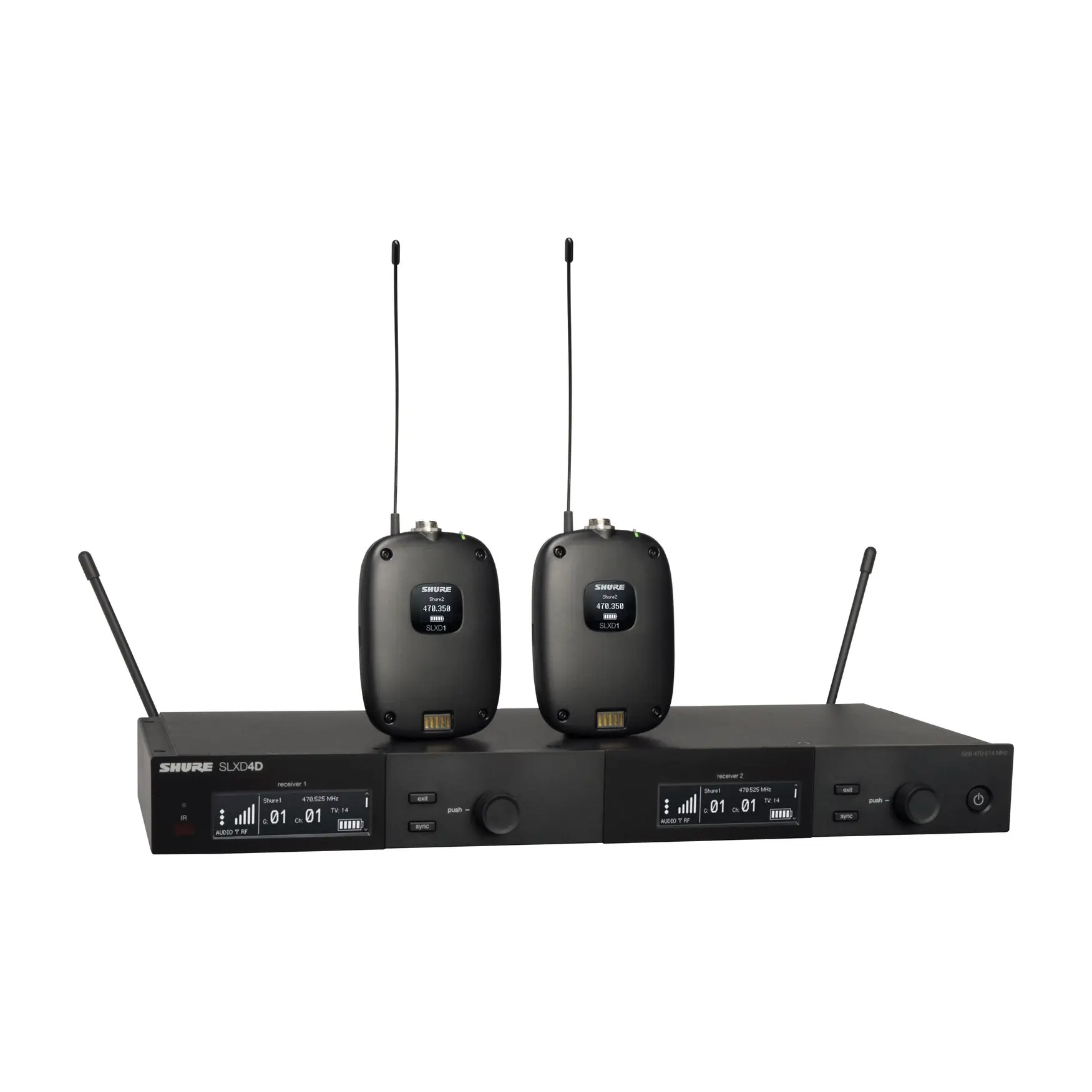 Shure SLXD14D Dual-Channel Wireless Bodypack daljinac H56 (518-562 MHz ...